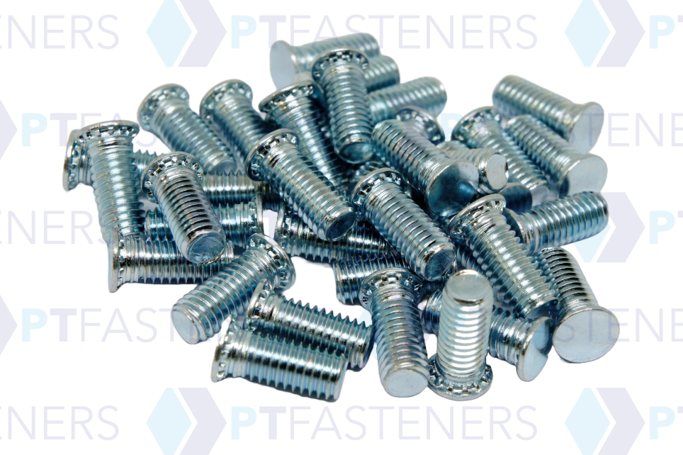 Self-Clinching Flush Head Stud M6-15 (100 pcs) | PT Fasteners